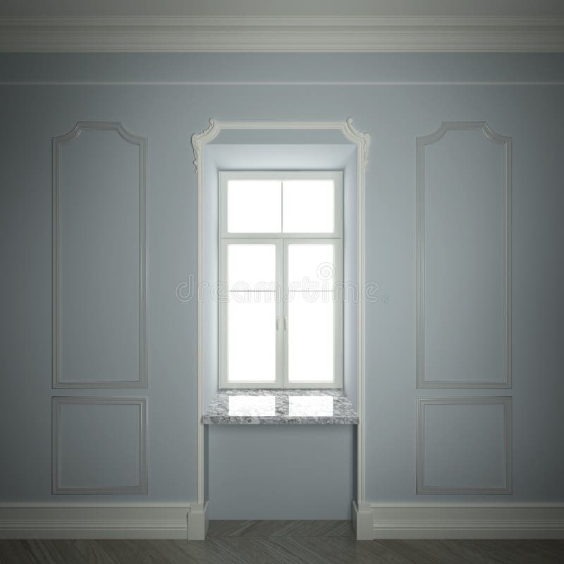 Classic window frame stock illustration. Illustration of background ...