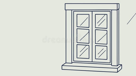 Classic Window Frame Vector Illustration, Home, View, and Architecture ...
