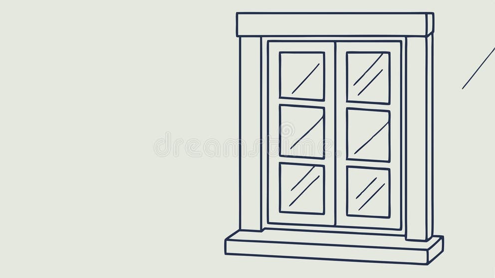 Classic Window Frame Vector Illustration, Home, View, and Architecture ...
