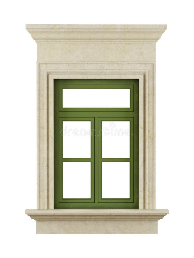 Classic windows on white stock illustration. Illustration of ...