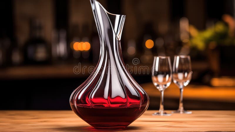 Classic wine decanter stock illustration. Illustration of sediment ...