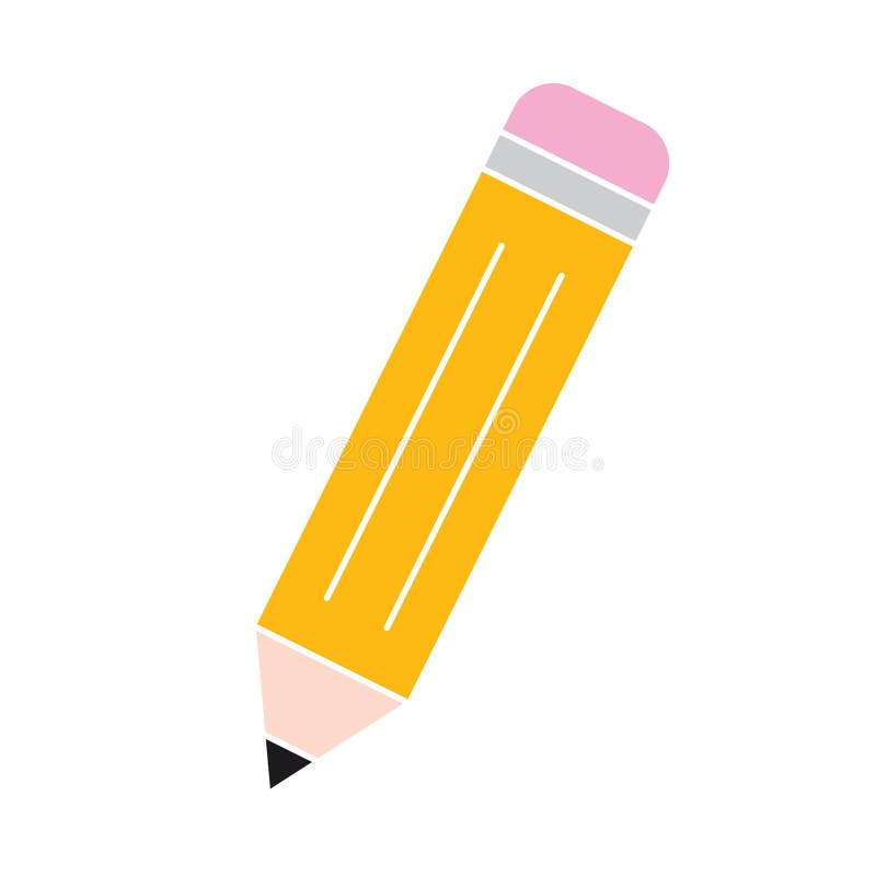 Classic Wood Pencil Icon. Vector Stock Vector - Illustration of notes ...