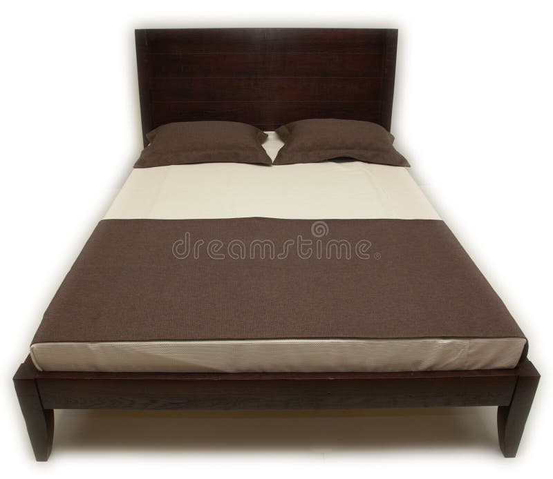 Classic wooden bed stock photo. Image of masive, sheets - 12284200
