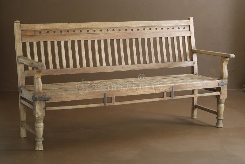 Classic wooden bench stock image. Image of seat, weathered - 11379923