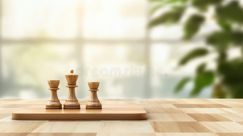 Classic Wooden Chessboard Setup, Captivating Display of Strategy and ...