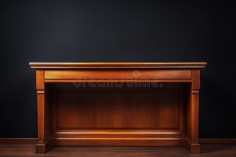 Classic Wooden Desk in a High Quality Studio Setting with Realistic ...