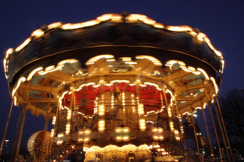 Classic Wooden Merry-go-round Stock Photo - Image of fast, turn: 13045370