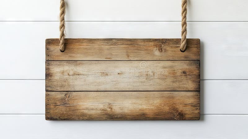 A Classic Wooden Sign Featuring Metallic Hooks, Set Against a Plain ...