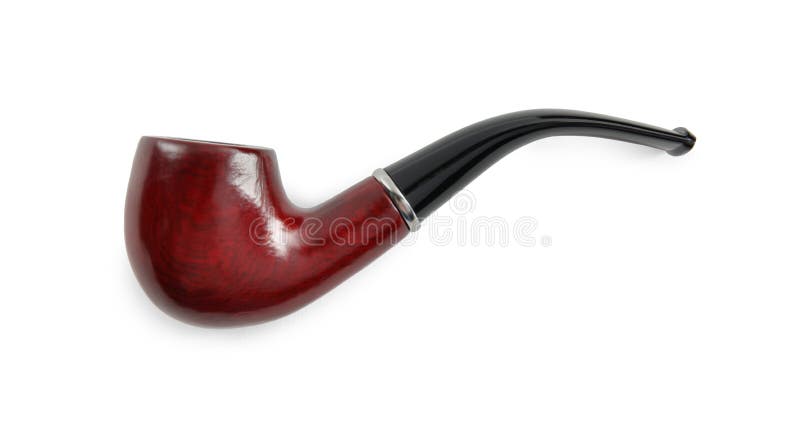 Classic Wooden Smoking Pipe, Top View Stock Image - Image of death ...