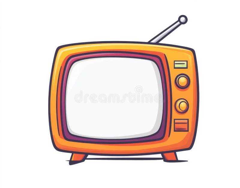 Classic Wooden TV Box with a Cutout Frame and Screen Stock Image ...