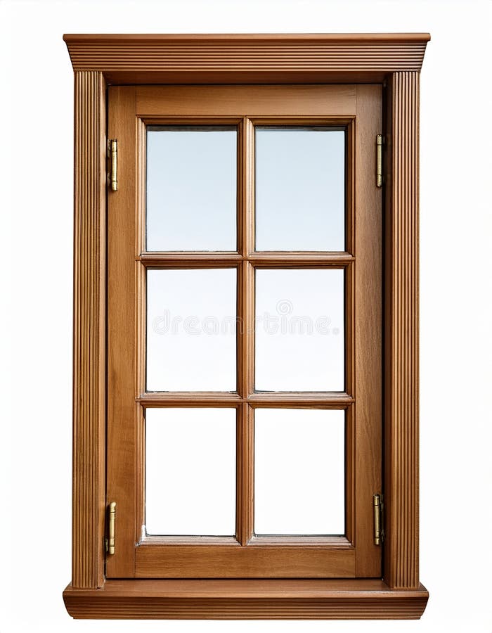 Classic Wooden Window Design with Six Panes and Elegant Trim Seen from ...