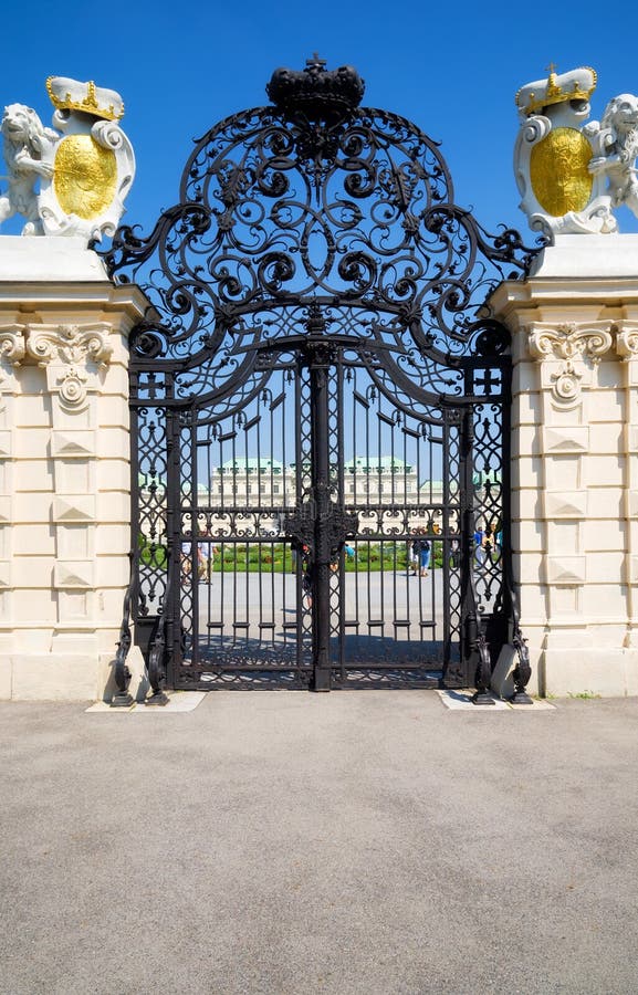 Fancy Royal Estate Gate stock image. Image of iron, gate - 13497887