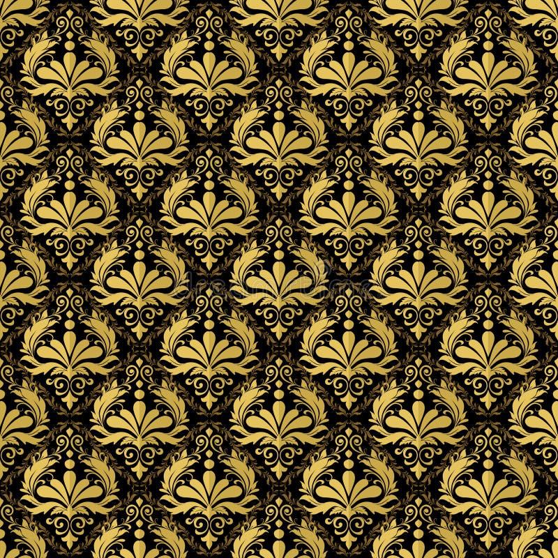 Elegant Yellow Damask Floral Pattern for Decorative and Interior Design ...