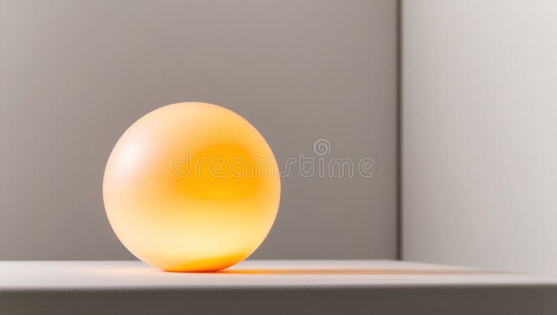 Classic Yellow Orb Smooth Spherical Yellow Orange Glow Radiating. Stock ...