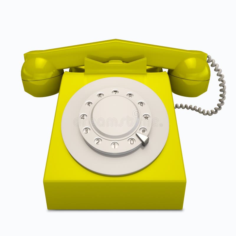 Classic yellow phone stock illustration. Illustration of classic - 66823134