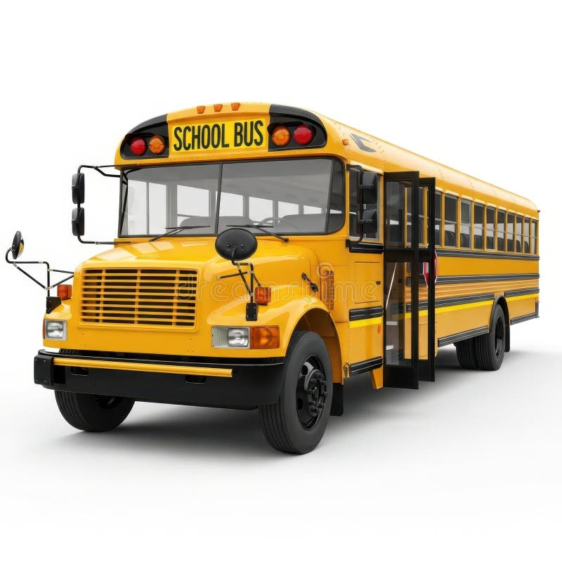 Classic Yellow School Bus Ready for Students Transportation To School ...