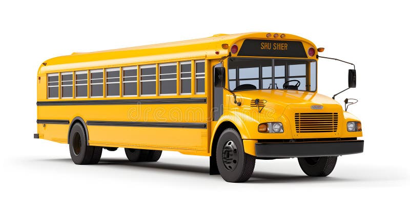 A Classic Yellow School Bus Sits Ready for Its Route, Showcasing Its ...