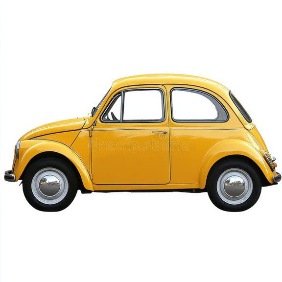 Classic Yellow Vintage Car Side Profile Stock Illustration ...