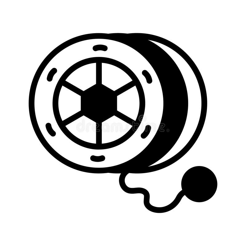 A Classic Yoyo Toy Icon Used for Tricks and Play Stock Vector ...