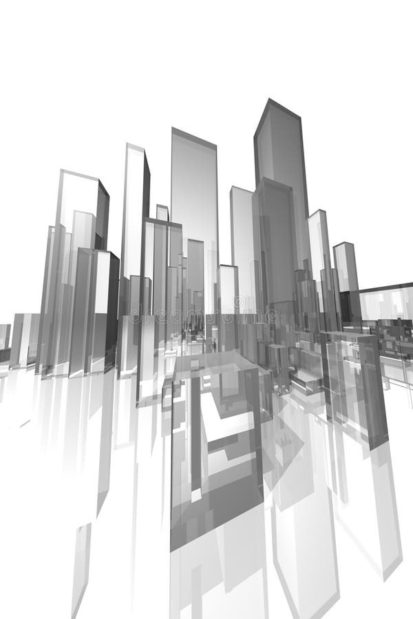 Classical 3d skyline stock illustration. Illustration of shape - 8179504