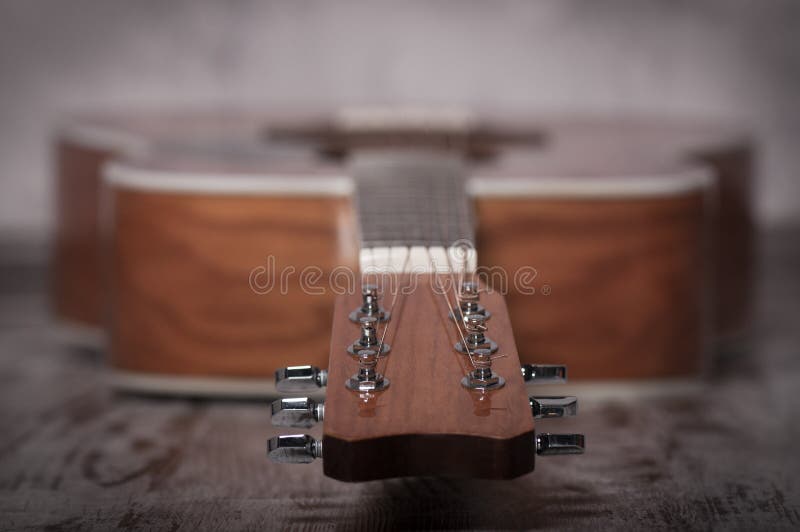 Classical Acoustic Guitar with Fingerboard Stock Image - Image of note ...