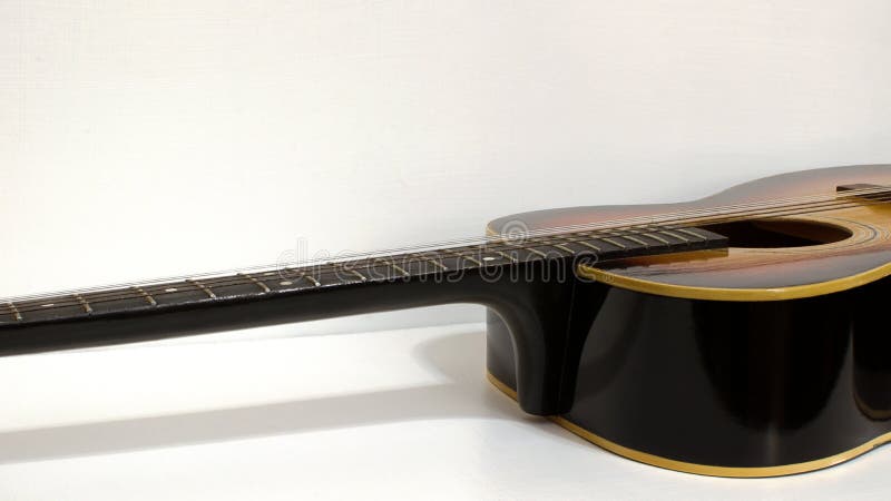 Classical Acoustic Guitar with Light Shadow Stock Image - Image of ...