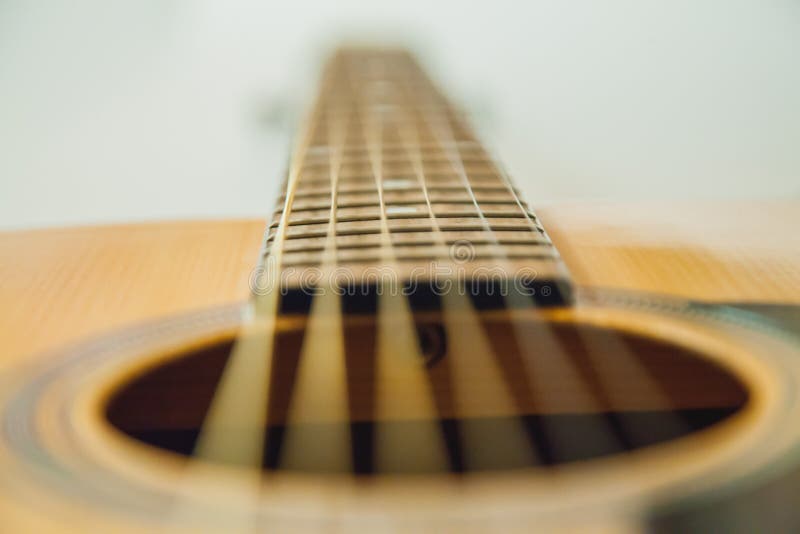 Classical Acoustic Guitar on a White Background Stock Photo - Image of ...