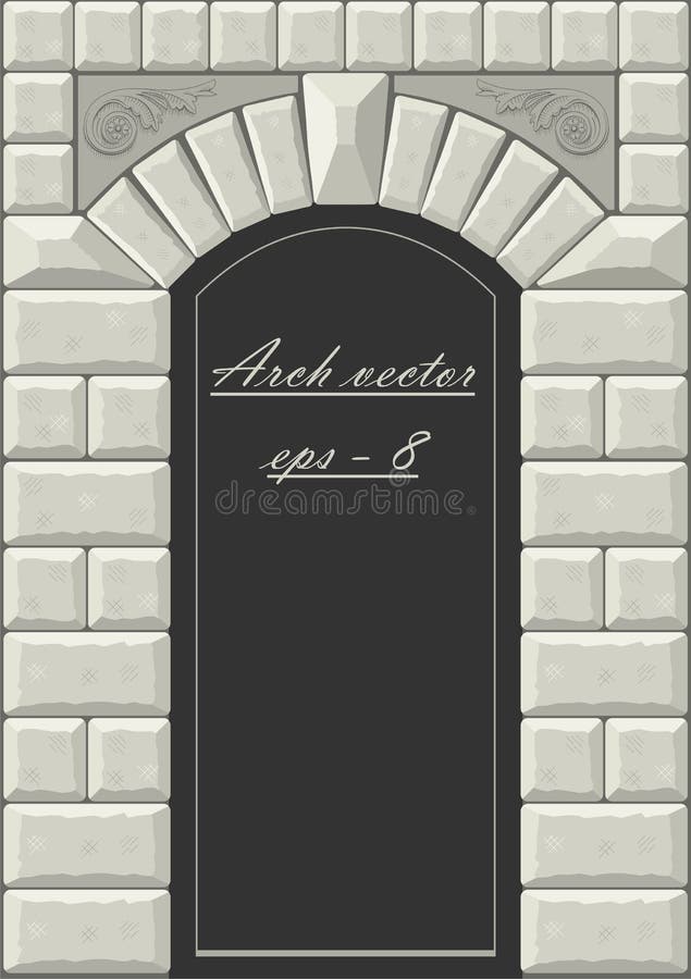 Classical Arch with Greek Ionic Columns Stock Vector - Illustration of ...