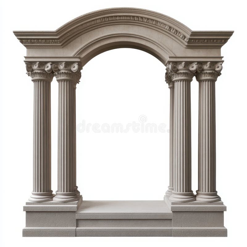 A Classical Architectural Archway with Columns, Showcasing Ornate ...