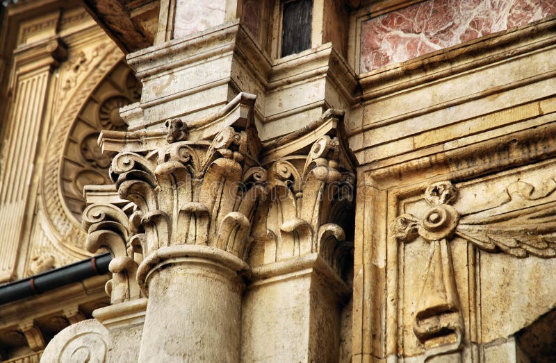 Classical Architectural Column. Stock Image - Image of grunge, statue ...