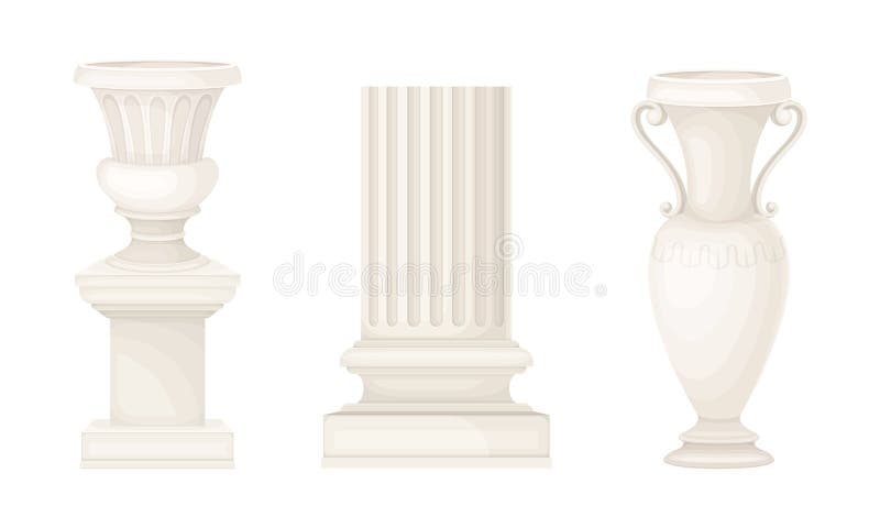Classical Architectural Form Drawings in Set. Vector Drawing Design ...