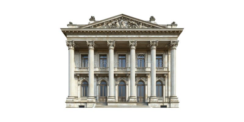 Classical Architectural Facade Historic Building Isolated Transparent ...