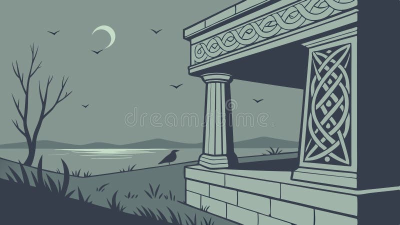 Classical Architectural Portico, Flat Vector Art, Vector Design ...