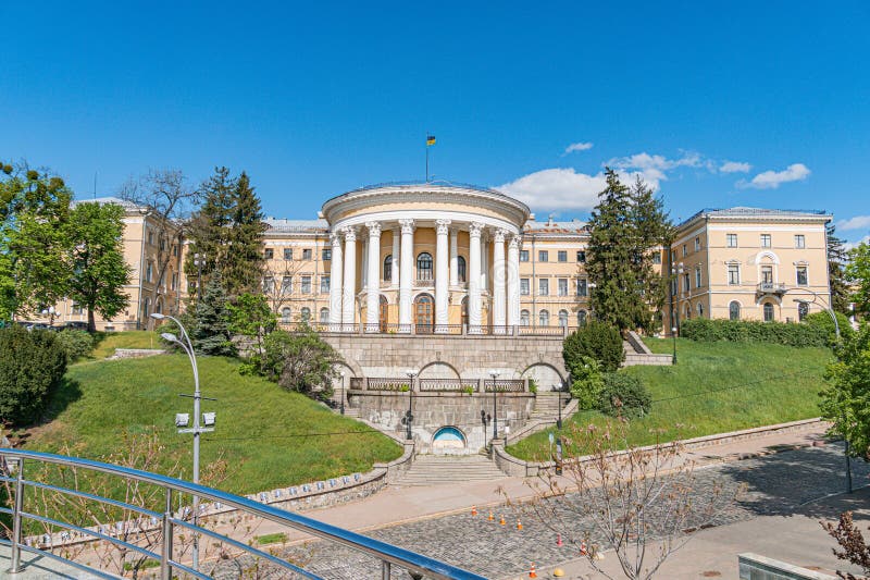 Classical Architecture Building with Circular Facade, Columns ...