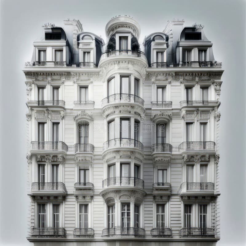 Paris - Classical Architecture Stock Illustration - Illustration of ...