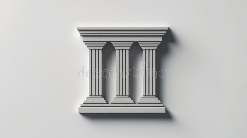 Classical Architecture Design: Ancient Column Structure with Detailed ...