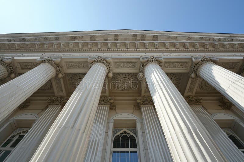 Classical Architecture Detail of Pillars and Facade, AI Generated Stock ...
