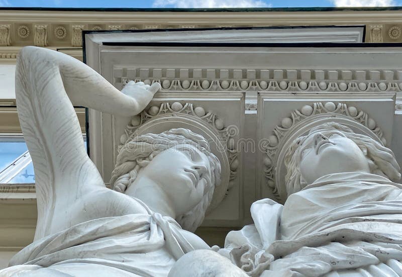 Classical Architecture Details of Viennese Building Stock Photo - Image ...