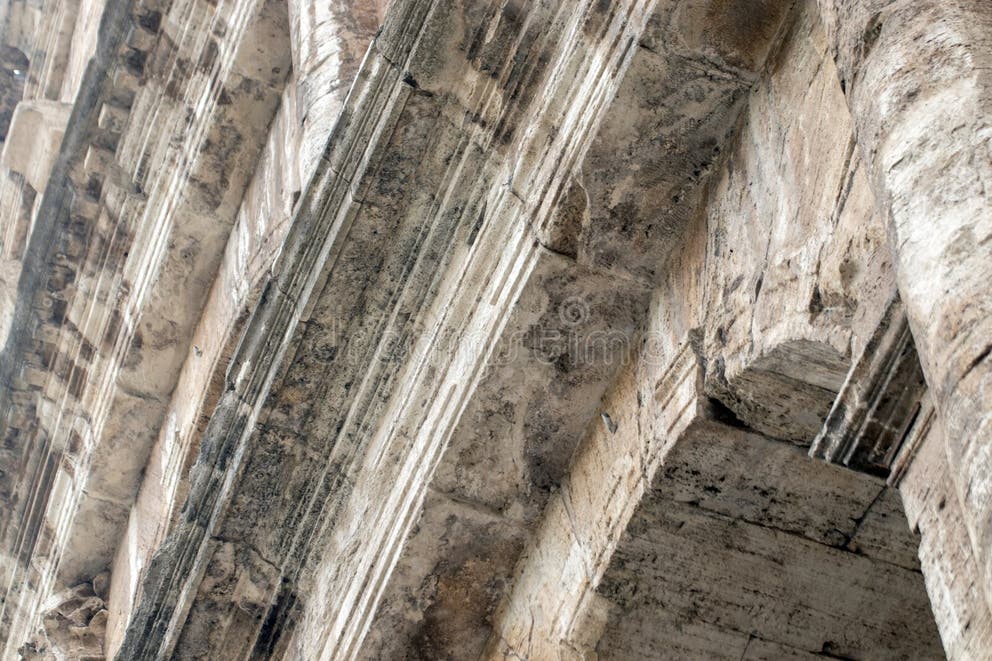 Classical Architecture, Interior Image, Vault and Columns, Italy Stock ...