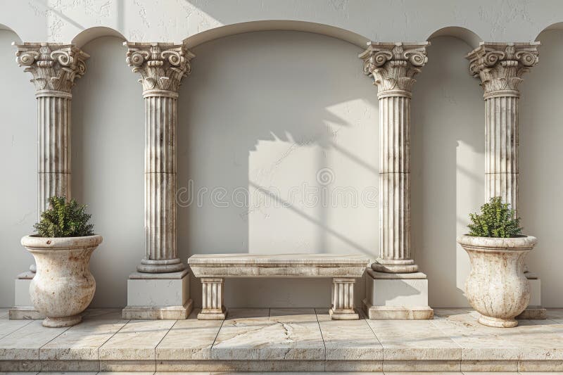Classical Architecture with Shadows, Suitable for Historical and Luxury ...