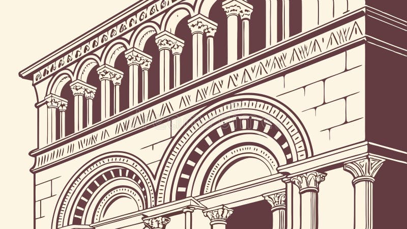 Classical Archway and Columns, Architectural Element Vector Design ...