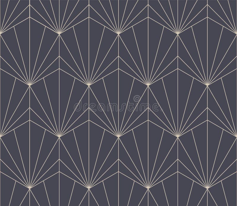 Classical Artdeco Outline Seamless Pattern Vector Fancy Abstract ...