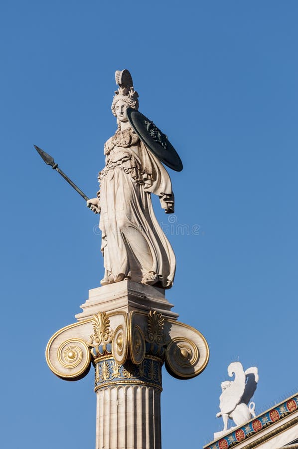 Athena marble statue stock image. Image of greece, statue - 24186437