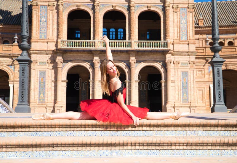 Classical Ballet Dancer and Lesbian Leaning on a Railing in a Park ...