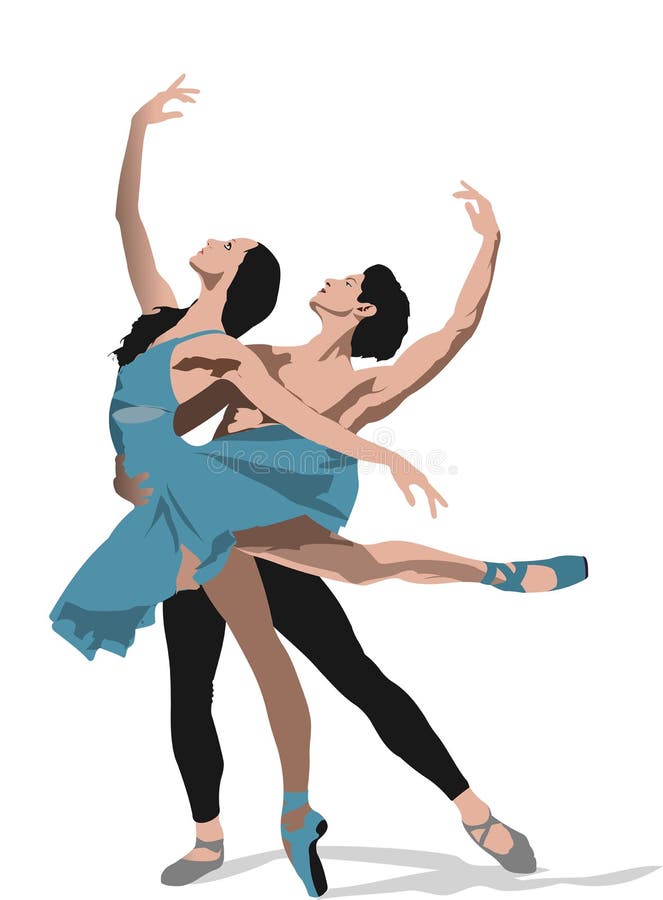 Classical Ballet Dancers. Vector Stock Vector - Illustration of ballet ...