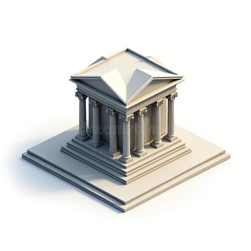 Classical Bank Building with Grand Columns and Steps Architecture Stock ...