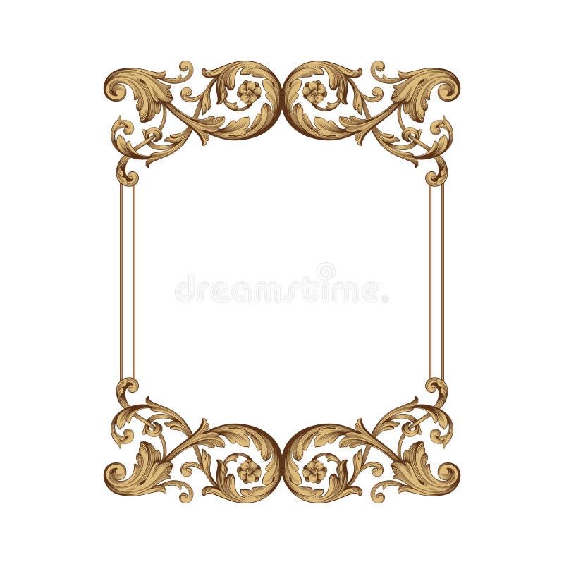 Classical baroque vector stock vector. Illustration of decorative ...