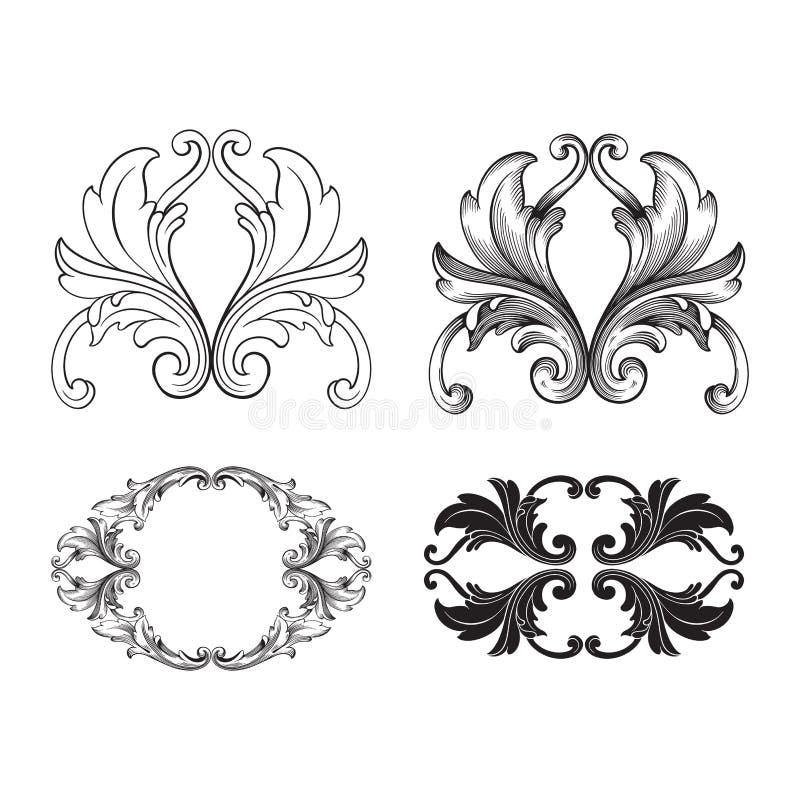Classical Baroque Design Elements Stock Illustrations – 7,201 Classical ...