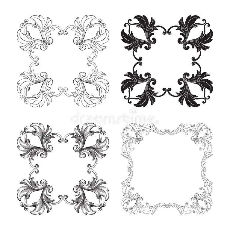 Classical Baroque Design Elements Stock Illustrations – 7,201 Classical ...