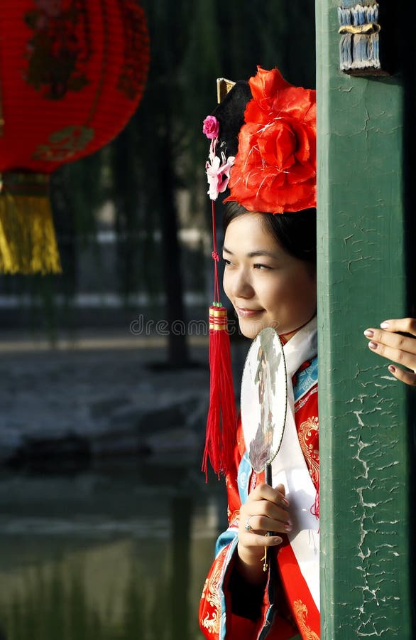 Classical beauty in China. stock photo. Image of cloth - 6723884